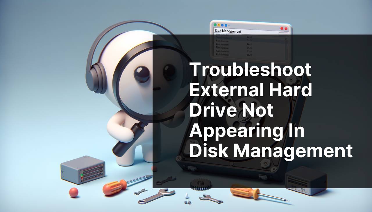 Troubleshoot External Hard Drive Not Appearing In Disk Management